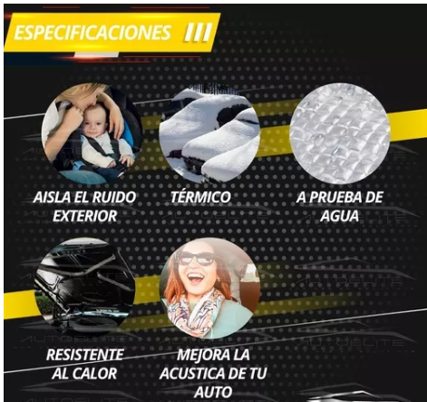 Insonorizante 3 En 1 Aislante Ruido Termico Acustico 80x50cm – NZ ...